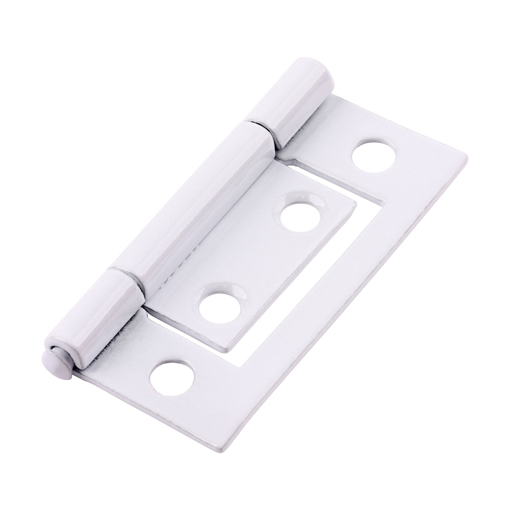 TIMCO Flush Hinge (105) - White - 50 x 38.5 - Plain Bag of 1 – Builderstuff