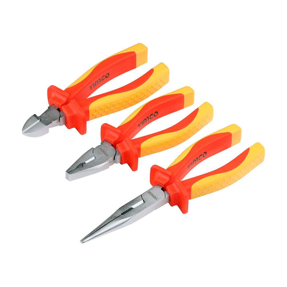 TIMCO VDE Plier Set - Box of 3 – Builderstuff