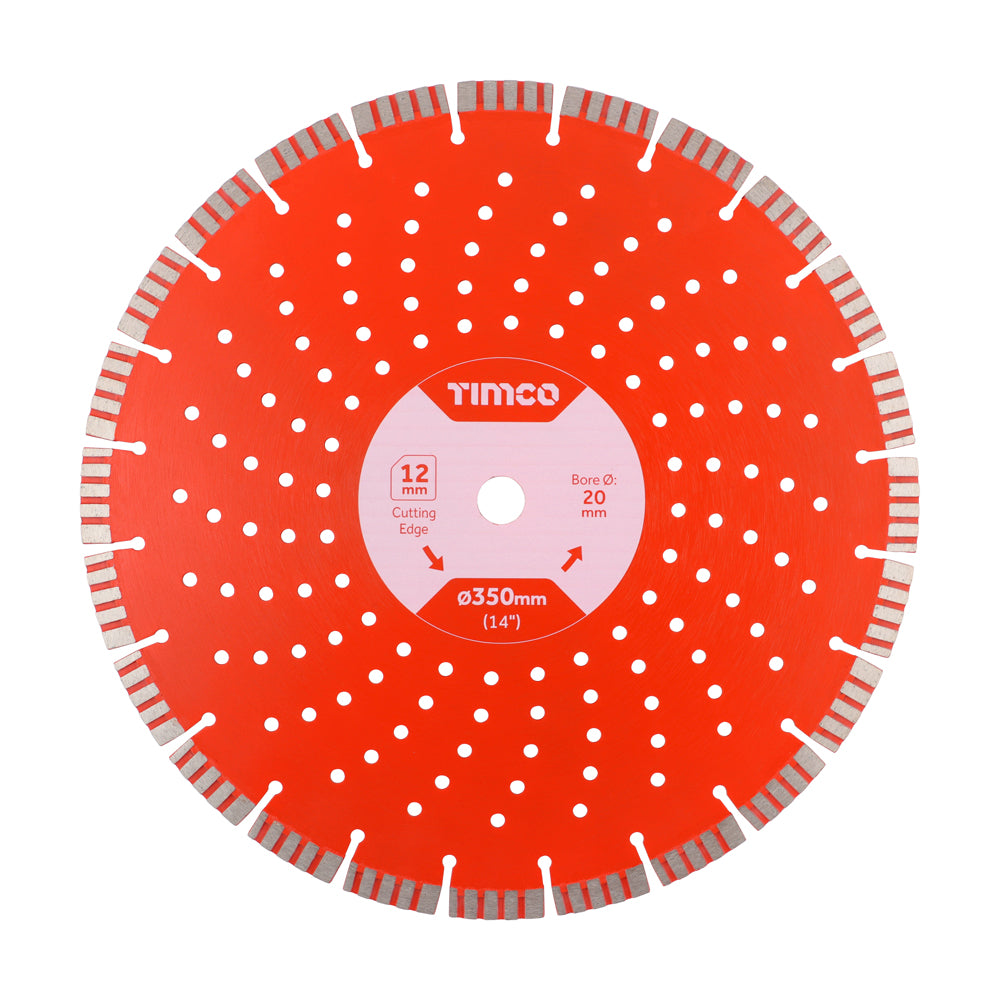 TIMCO Premium Diamond Blade - Turbo Segmented - 350 x 20.0 - Box of 1 ...